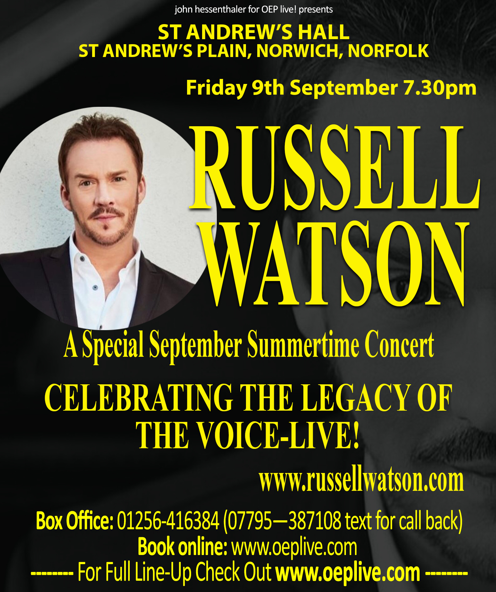 RUSSELL WATSON IN NORWICH | Russell Watson